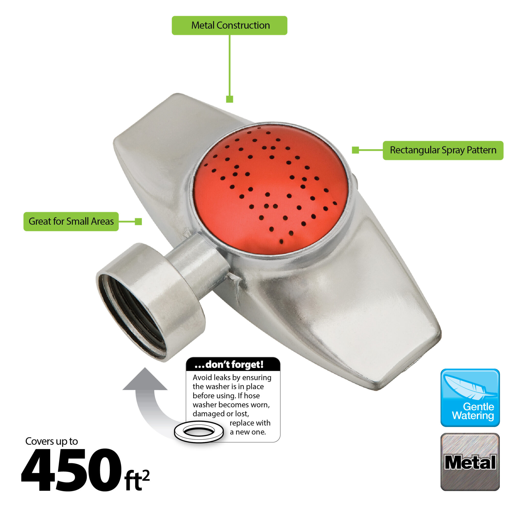 Metal Rectangular Spot Sprinkler | Melnor, Inc.