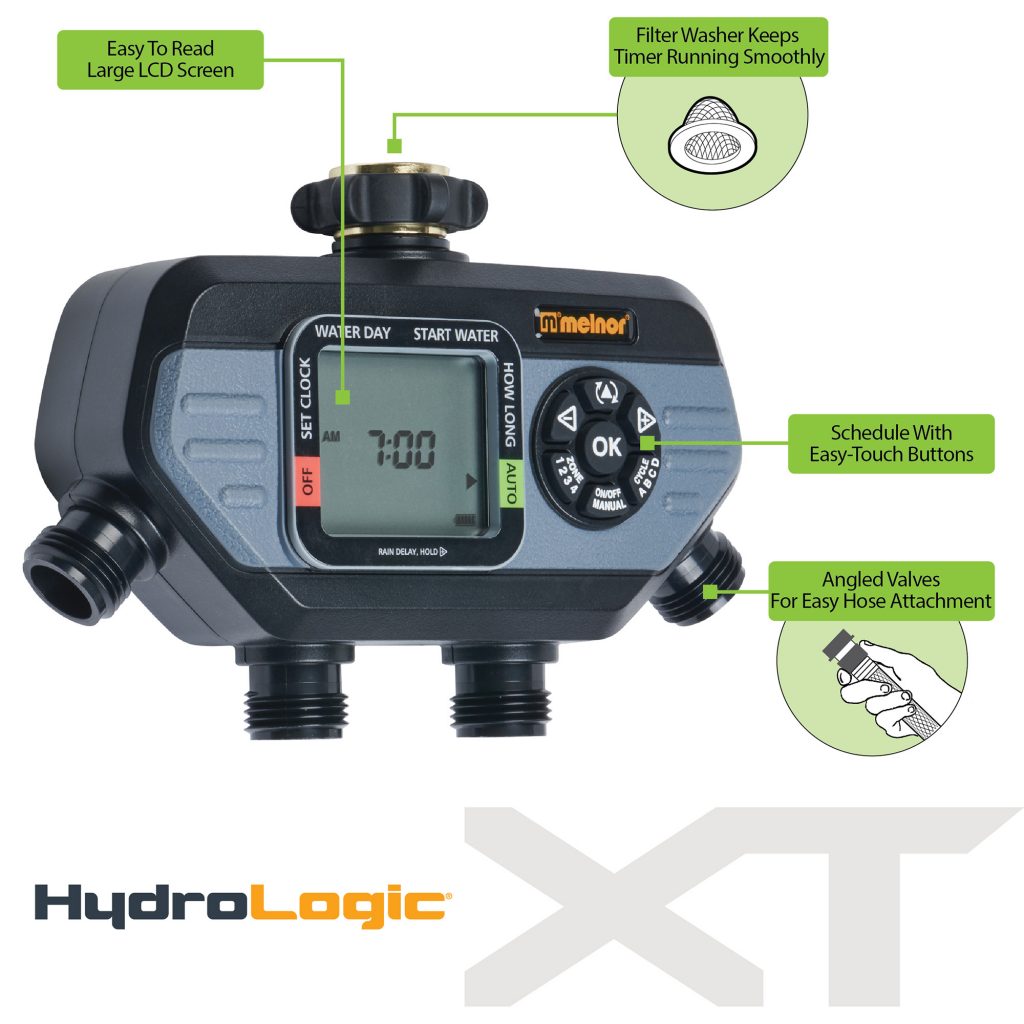 HydroLogic® 4-Zone Digital Water Timer | Melnor, Inc.