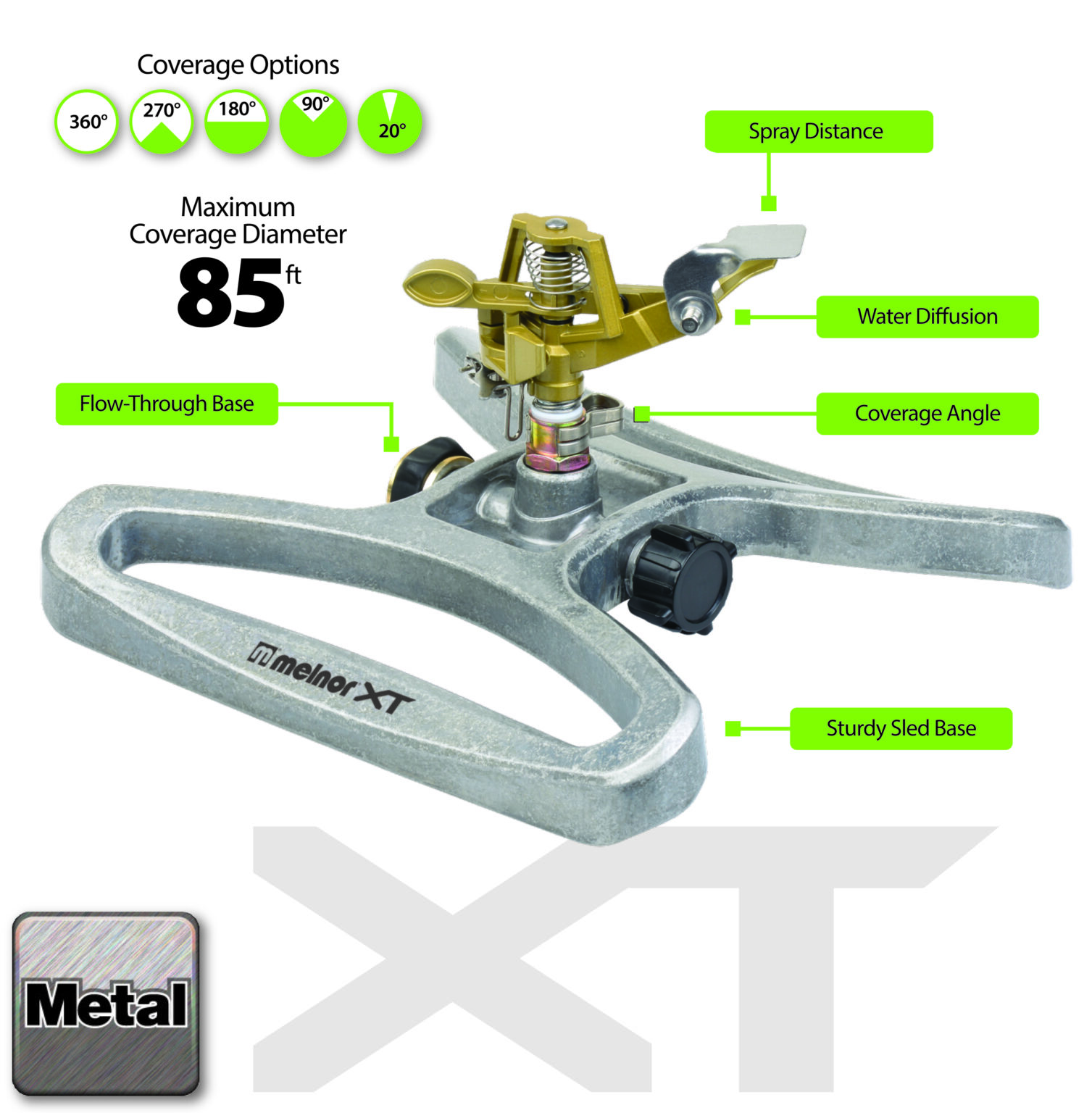 XT Metal Pulsating Sprinkler |Melnor, Inc.