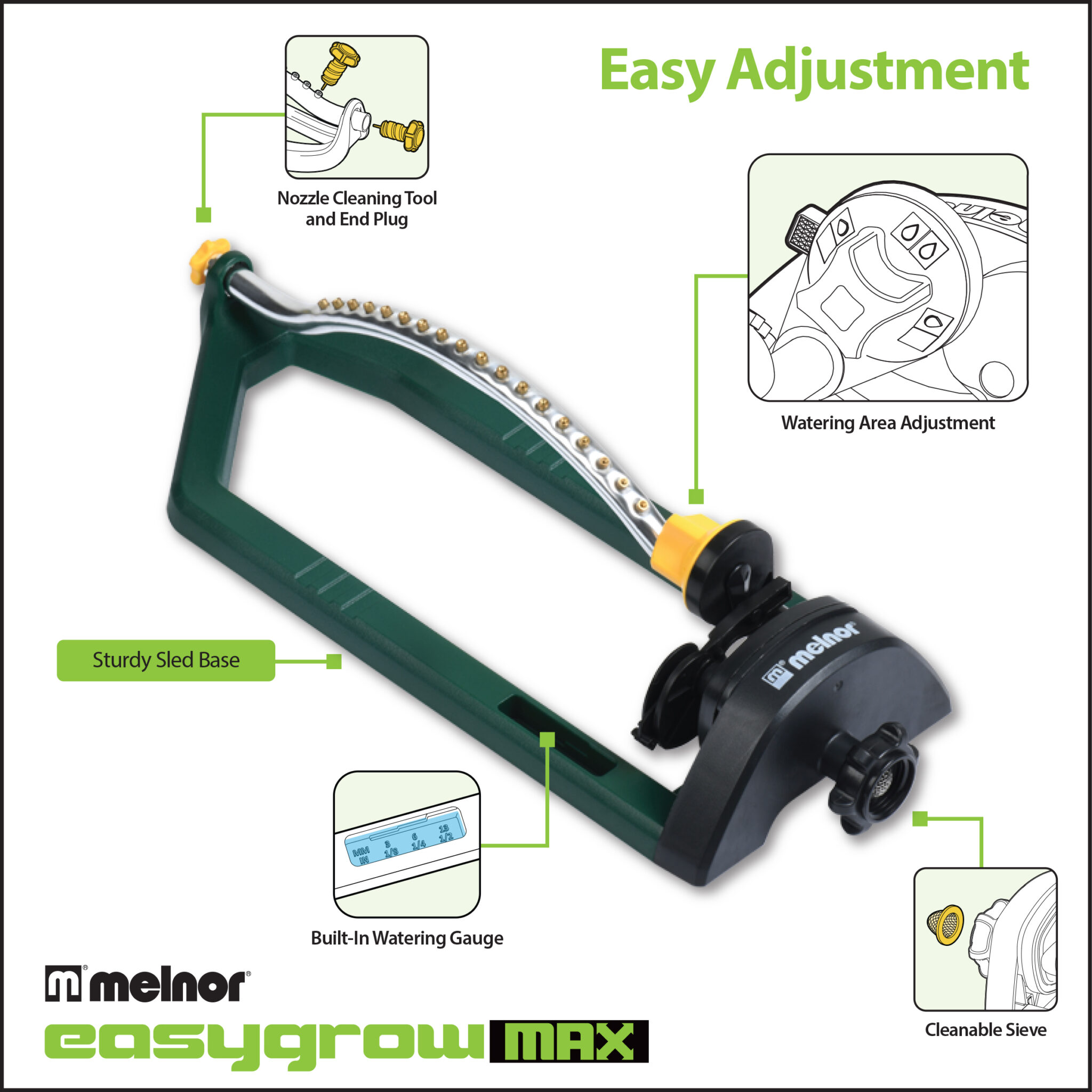 3,400 Sq. Ft. Oscillating Sprinkler | Melnor, Inc.