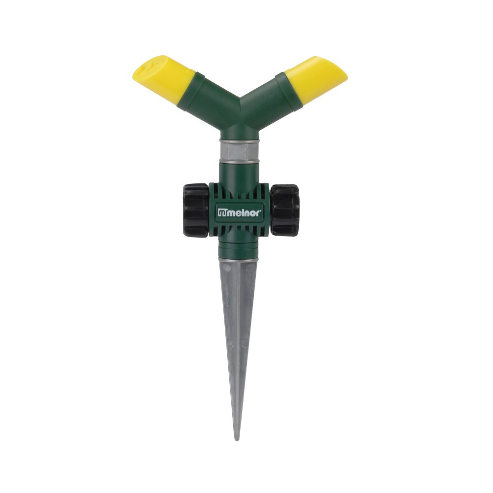 2-Arm Revolving Spike Lawn Sprinkler | Melnor, Inc.